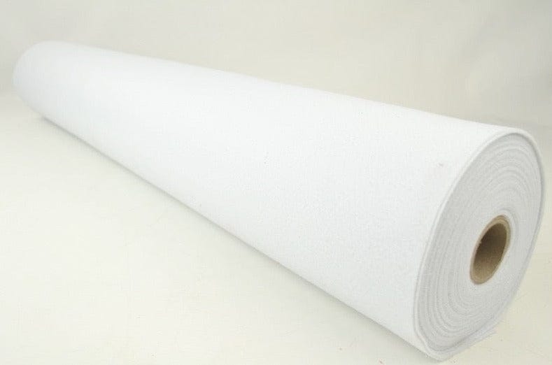 Hvid tynd filt 1 mm | Køb stof online på g-m.dk