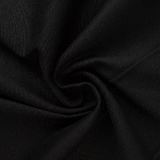 Sort twill stof med stræk til bukser og beklædning | Køb twill stof hos ...